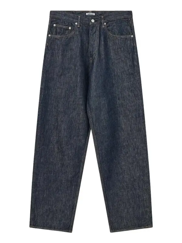 Auralee Belt Ring Denim Trousers - Black
