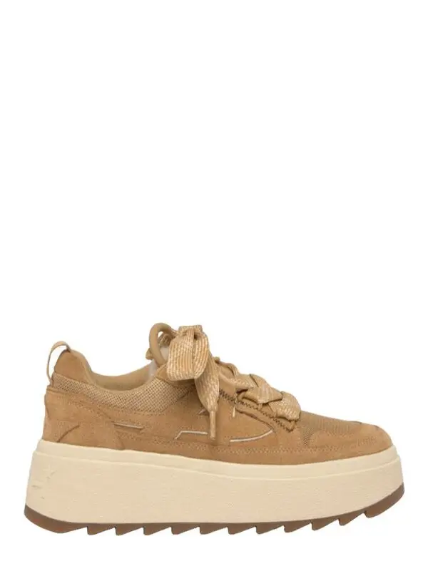 Ash Movie Calf Suede Platform Sneakers - Camel Eggnug