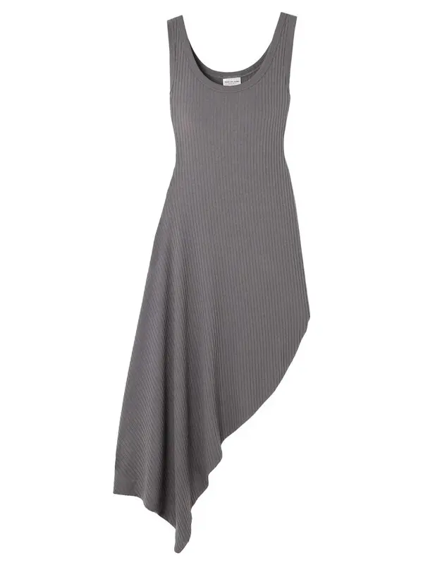 Dries Van Noten Sleeveless Asymmetrical Dress - Gray