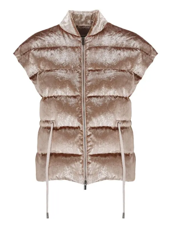Peserico Padded Gilet - Nude