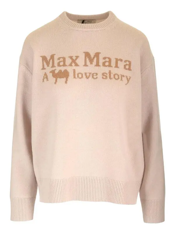 Max Mara Crewneck Long-sleeved Jumper - Nude