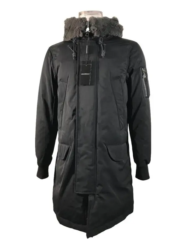 Emporio Armani Logo Down Jacket - Black