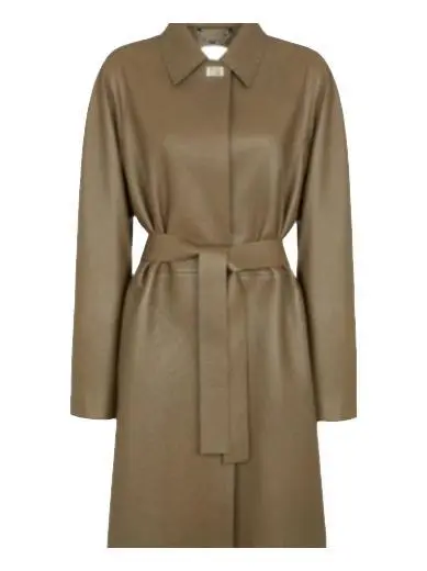 Fendi Leather Overcoat - Green