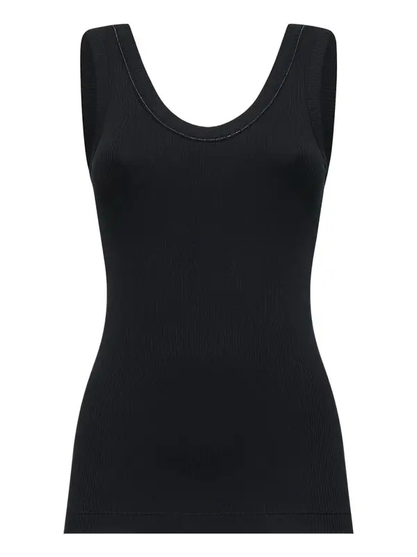 Brunello Cucinelli Scoop Neck Tank Top - Black