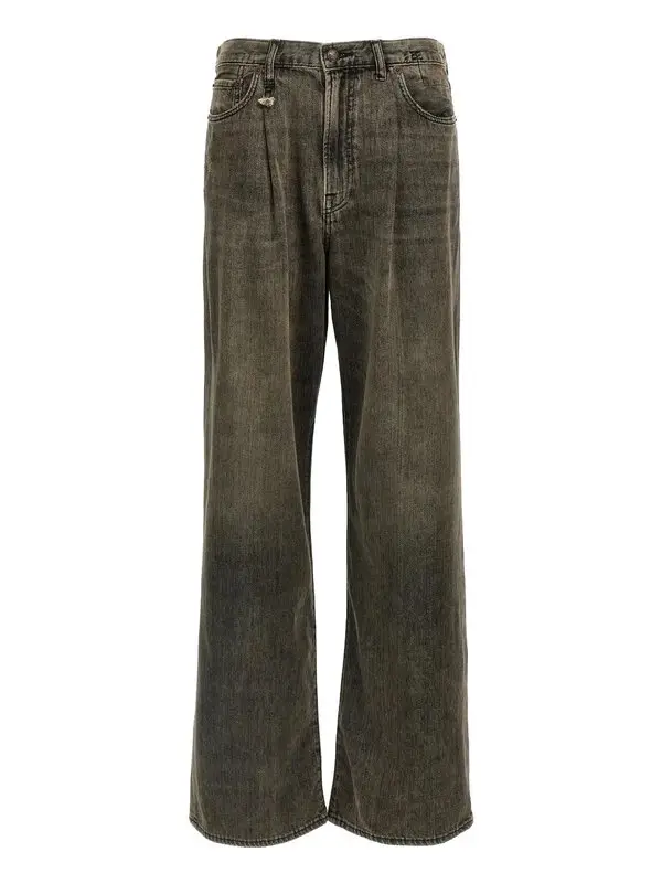 R13 Logo Patch Damon Jeans - Black