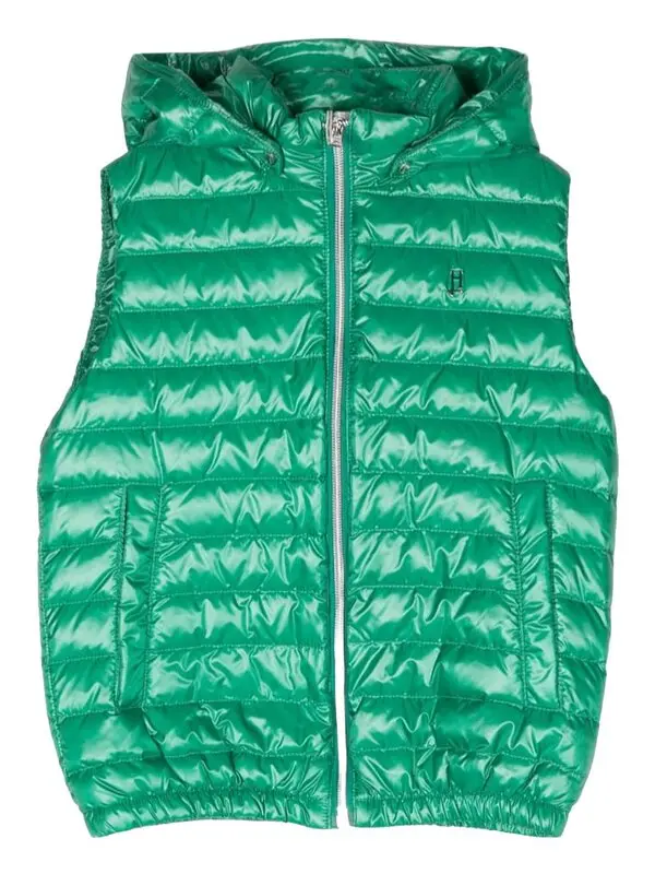 Herno Logo-plaque Hooded Vest - Green