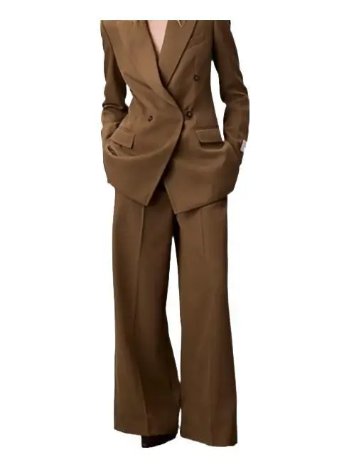 Calvin Klein High-waisted Wide-leg Trousers - Capers