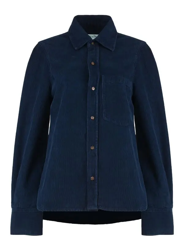 Victoria Beckham Corduroy Button-up Shirt - Black
