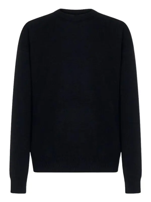 JIL SANDER Crewneck Knitted Jumper - Black