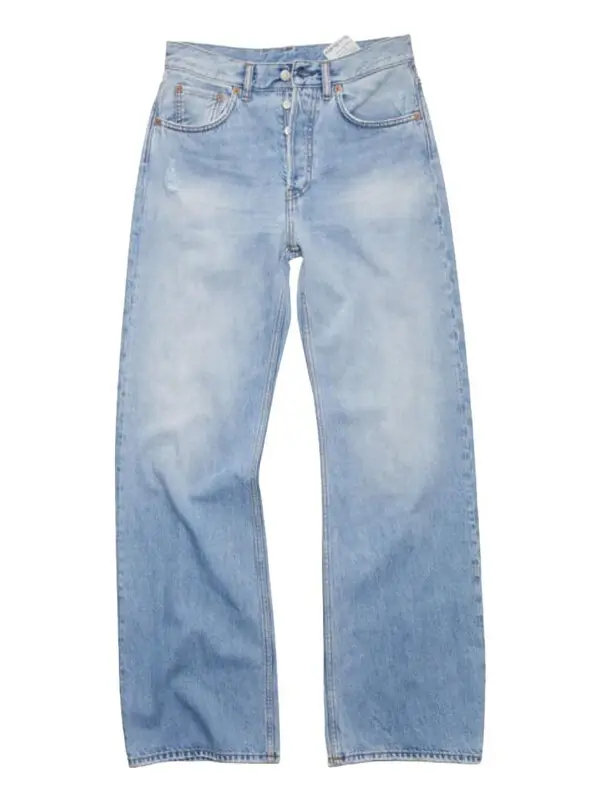 Acne Studios Regular Fit Jeans In Light Wash Denim - Light Blue