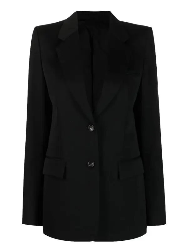 LANVIN Single-breasted Notched Lapel Blazer - Black