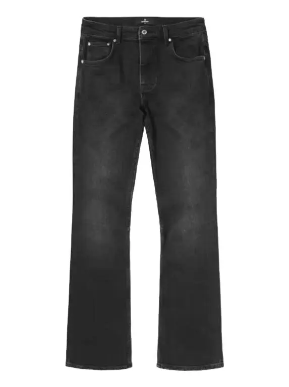 REPRESENT Frayed-hem Straight Jeans - Black