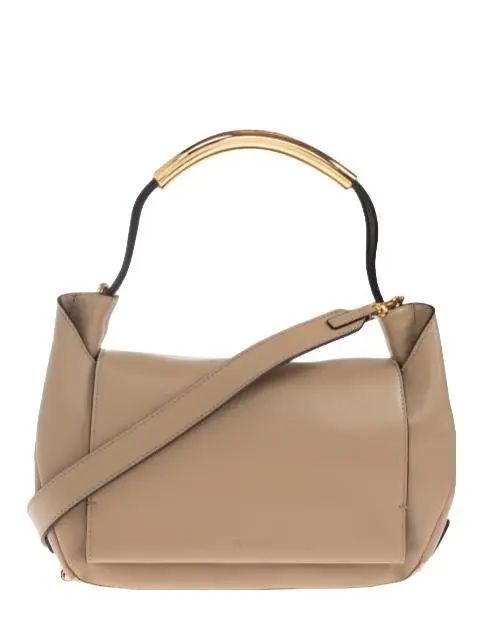 Moschino Handle Detail Cross Body Bag - Nude