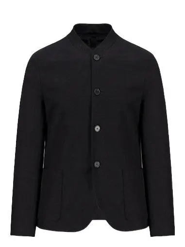 Harris Wharf London Nehru Bomber Jacket - Black