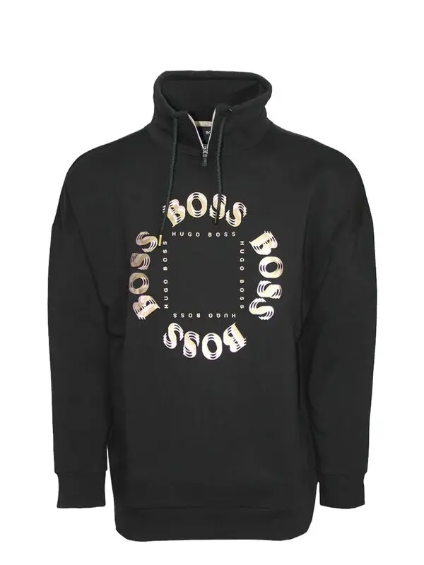 Hugo Boss Logo Printed Sweater - Black