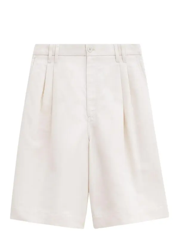 Filippa K Pleated Knee Length Shorts - Cream-white