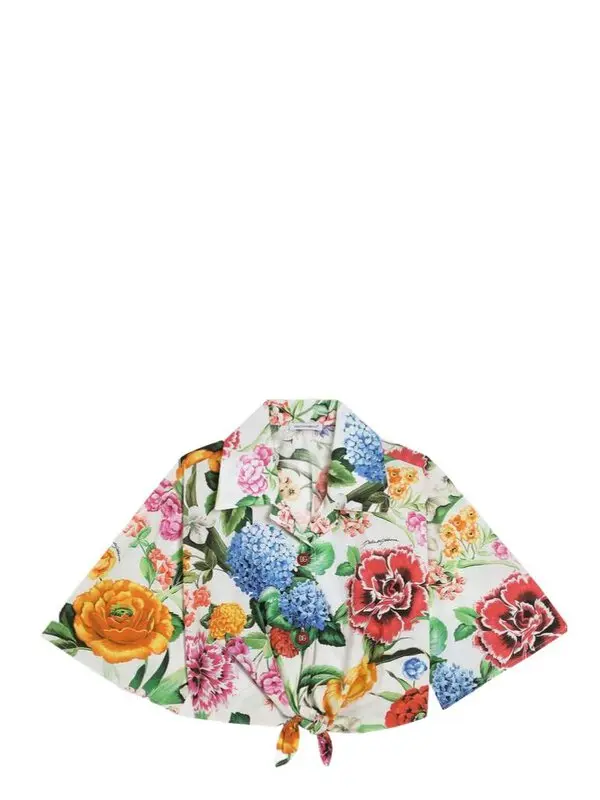 Dolce & Gabbana Floral Print Cropped Shirt - Multicolor