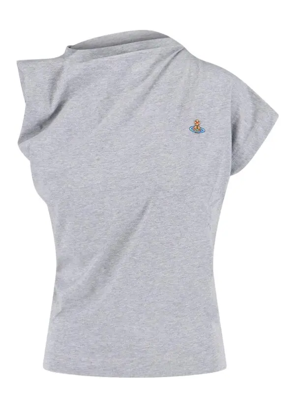 VIVIENNE WESTWOOD Asymmetrical Short-sleeved T-shirt - Gray