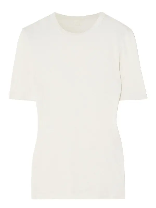 TOTEME Ribbed Knit T-shirt - White