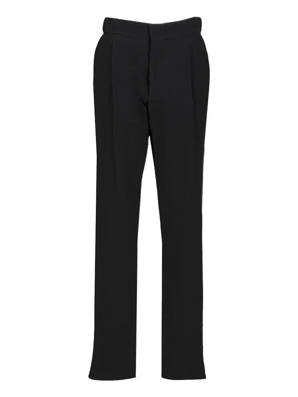 Giorgio Armani Textured Back-pocket Trousers - Blue