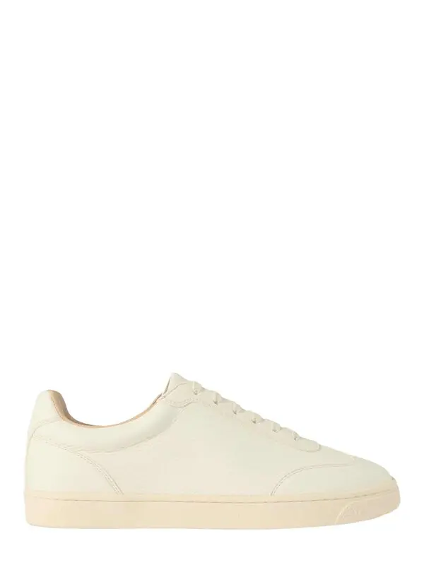 Brunello Cucinelli Round Toe Lace-up Sneakers - White