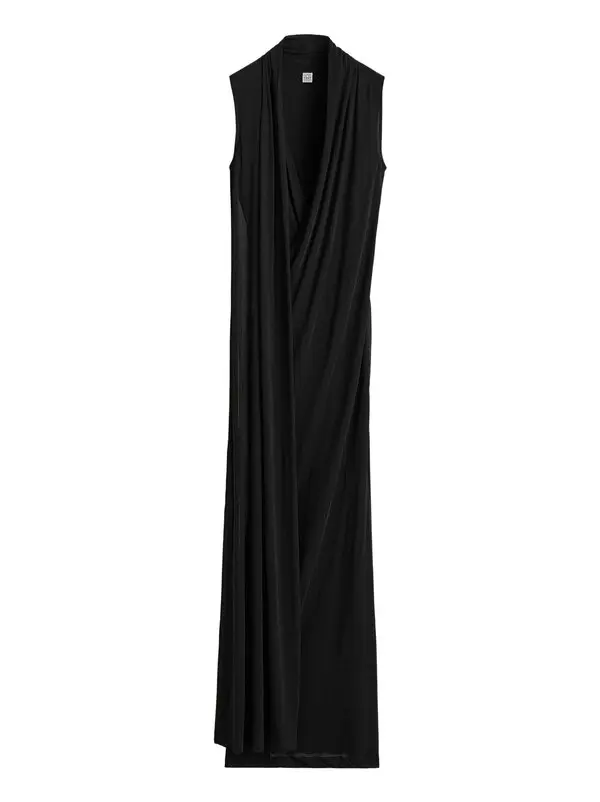 TOTEME Sleeveless Scarf Dress - Black