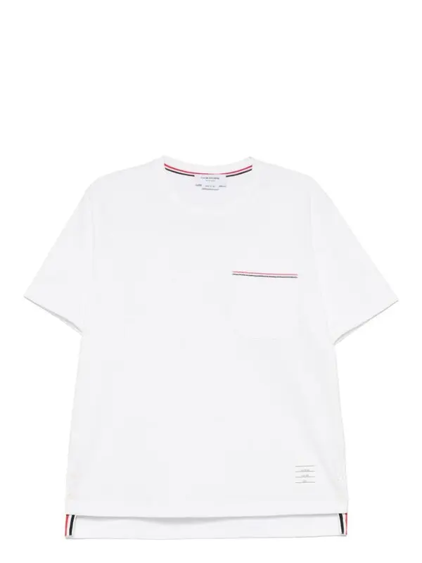 Thom Browne Pocket-detailed Crewneck T-shirt - White