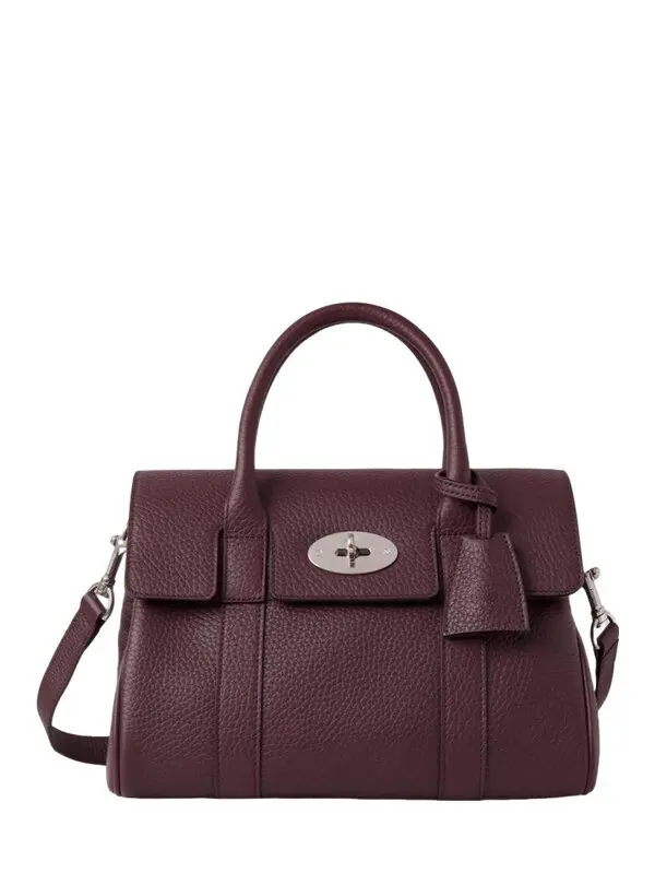 Mulberry Bayswater Foldover Top Small Tote Bag - Black Cherry