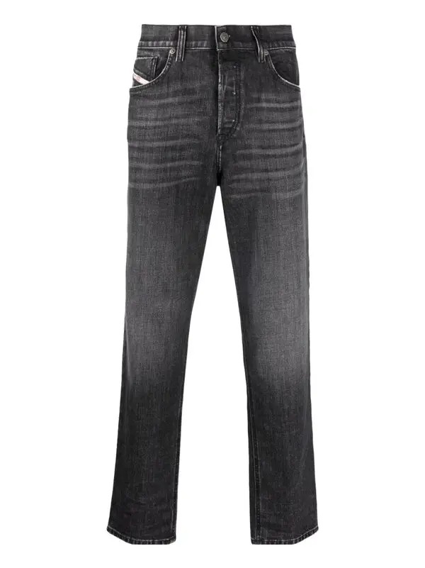 DIESEL® 2005 D-fining Mid-rise Tapered Jeans - Black