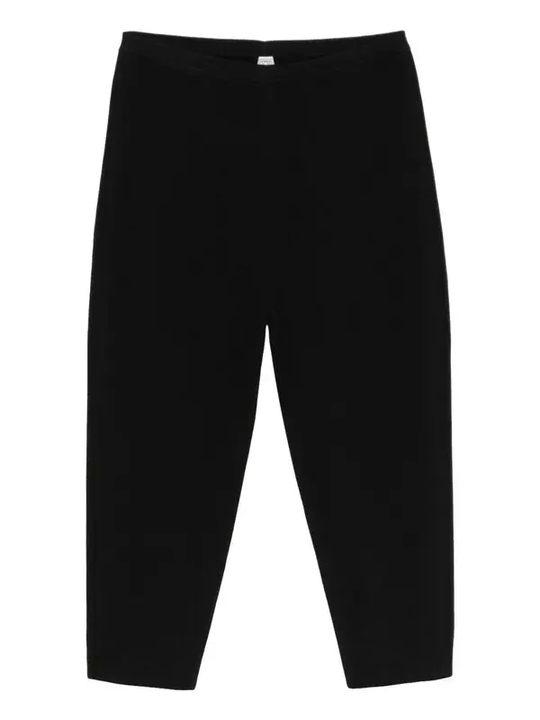 TOTEME Capri Trousers With Elastic Waist - Black