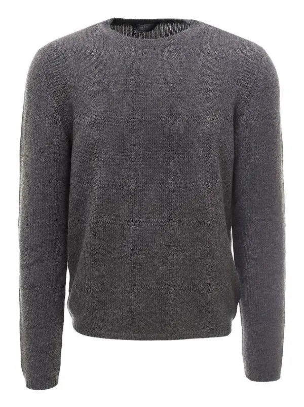 Prada Crewneck Knitted Jumper - Slate Grey