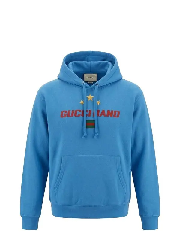 Gucci Band Print Hoodie - Blue