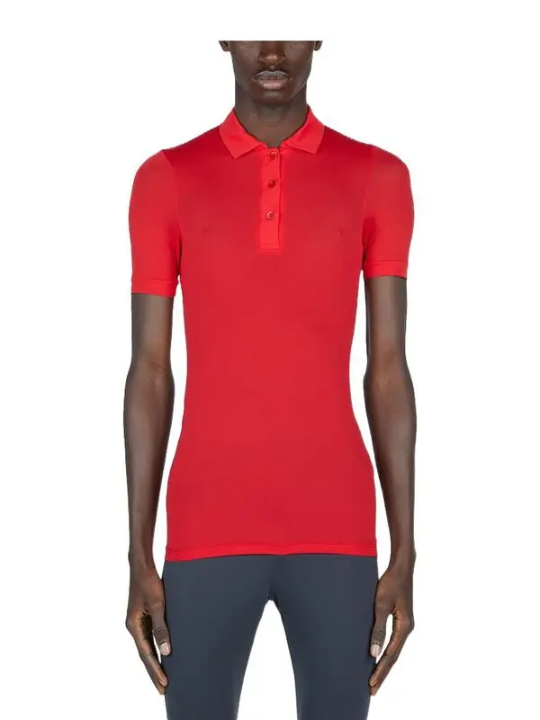 Raf Simons Stocking Short Sleeved Polo Top - Red