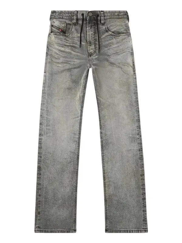 DIESEL® Faded Straight-leg Jeans - Black/dark Grey