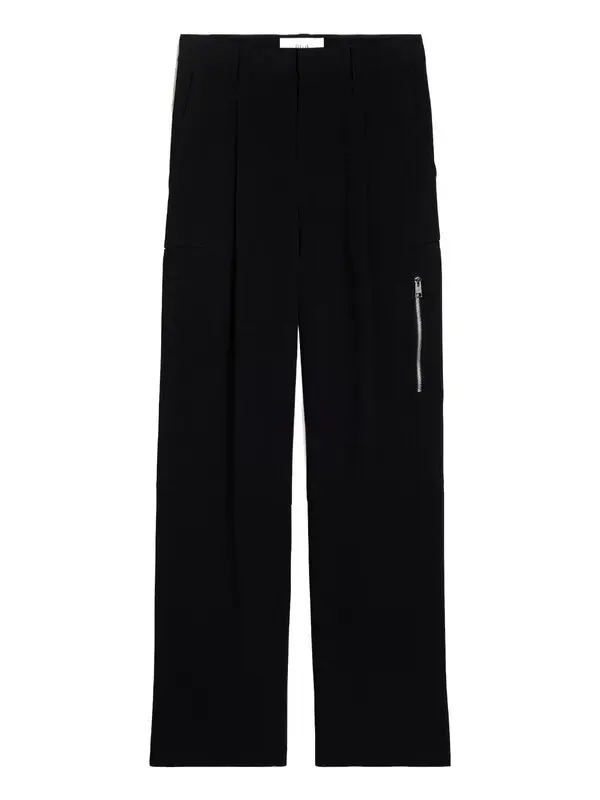Ami Wide-leg Tailored Trousers - Black