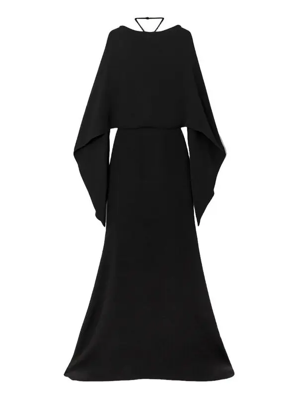 Valentino Garavani Cape Effect Backless Dress - Black