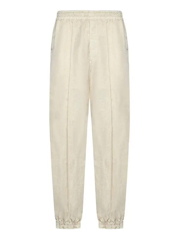 Burberry Crinkled Elasticated Waistband Wide-leg Track Pants - Soap