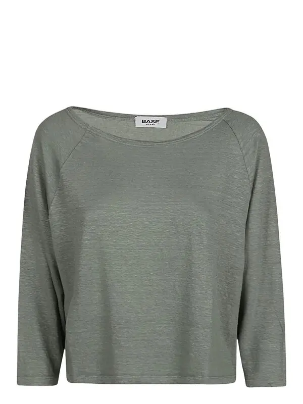 BASERANGE Long-sleeved Knitted T-shirt - Gray
