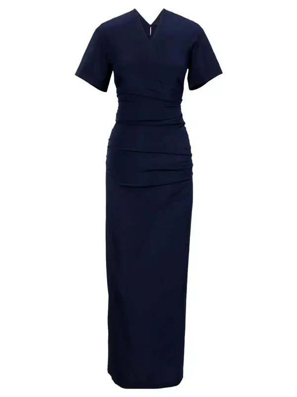 Proenza Schouler Sidney V-neck Short-sleeve Maxi Dress - Black