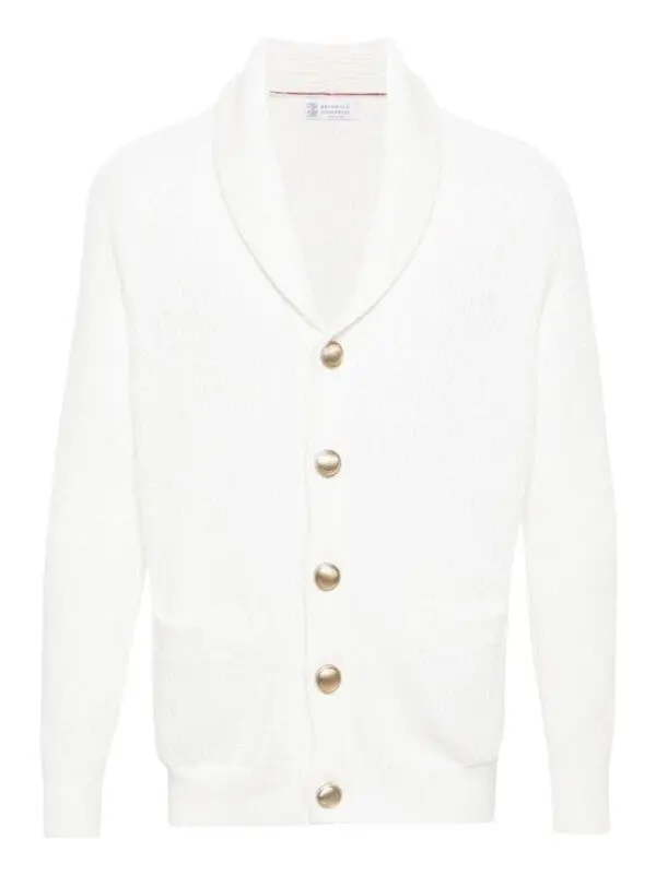 Brunello Cucinelli Knitted Cardigan - Milky White