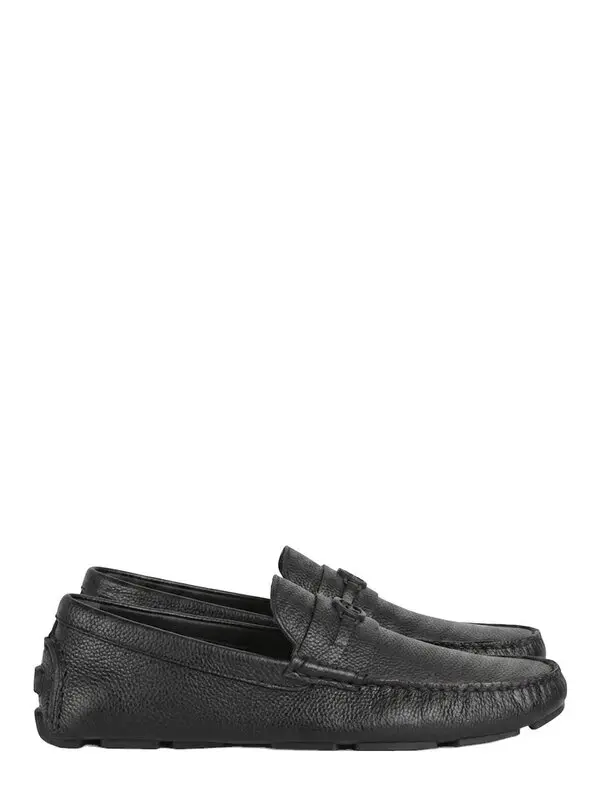 Gucci Driver Loafers With Interlocking Double G Logo - Black