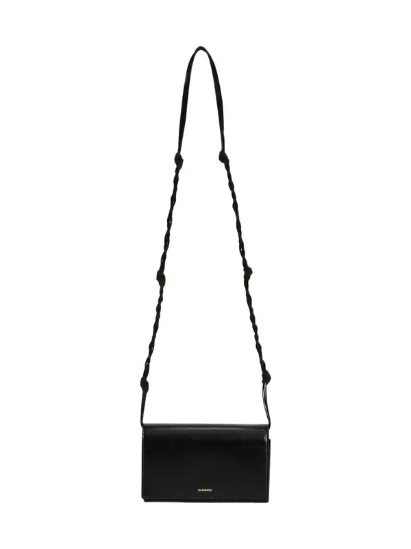 JIL SANDER Tangle With Strap Wallet - Black