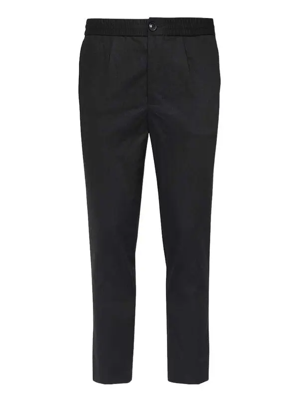 Ami Cropped Tapered Trousers - Black