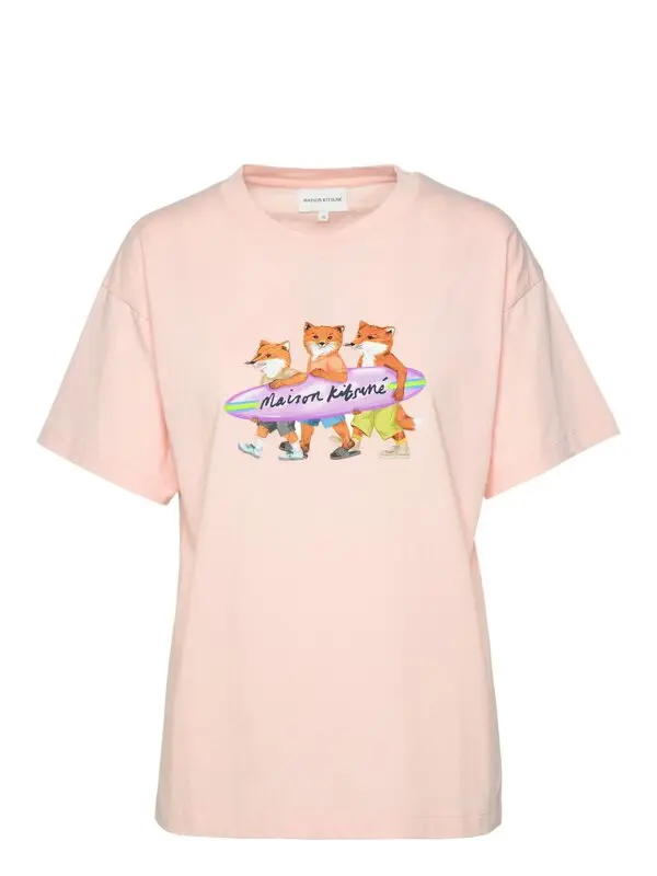 Maison Kitsuné Short Sleeve Crewneck T-shirt - Nude