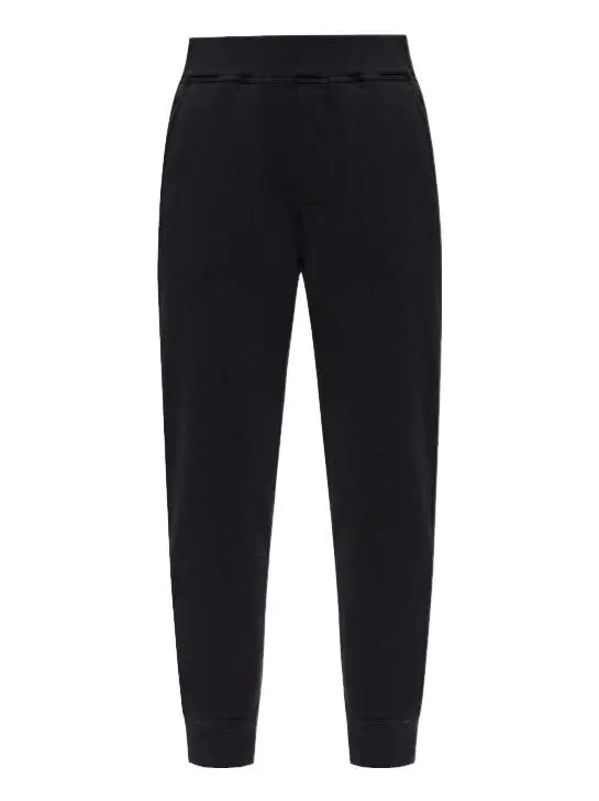 Dsquared2 Logo Printed Tapered Leg Sweatpants - Black