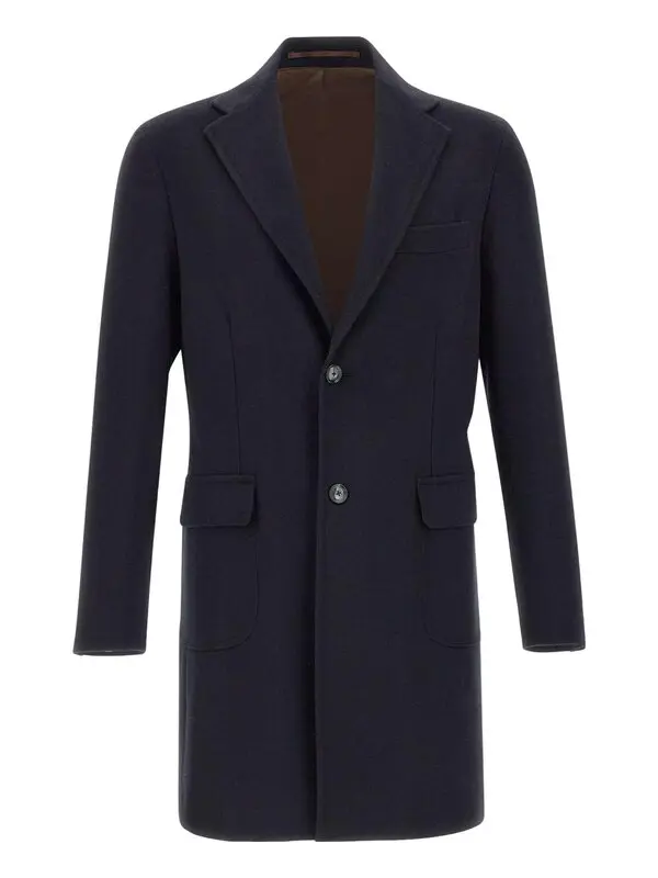 BARBA NAPOLI Single-breasted Tailored Coat - Black