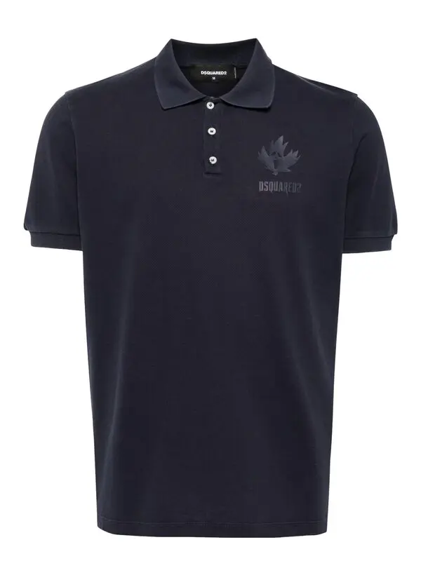 Dsquared2 Logo-print Cotton Polo Shirt - Blue
