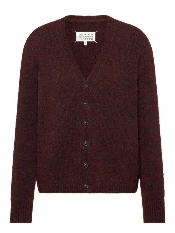 MAISON MARGIELA V-neck Button-up Cardigan - Red