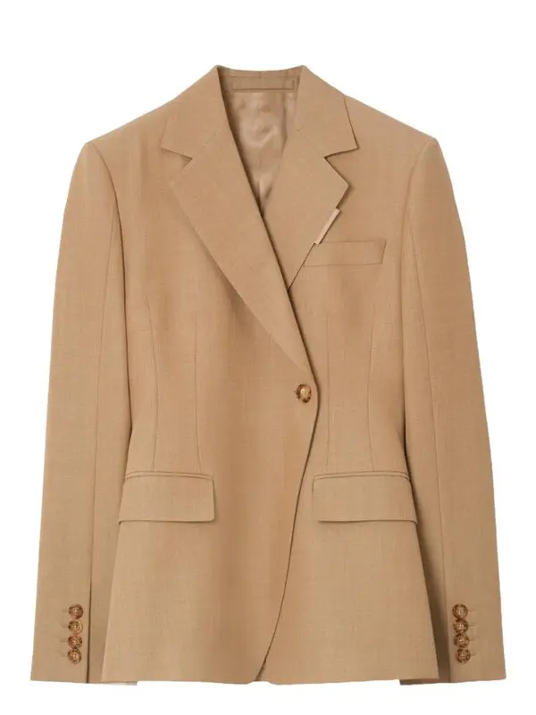 Burberry Single-breasted Tailored Jacket - Brown