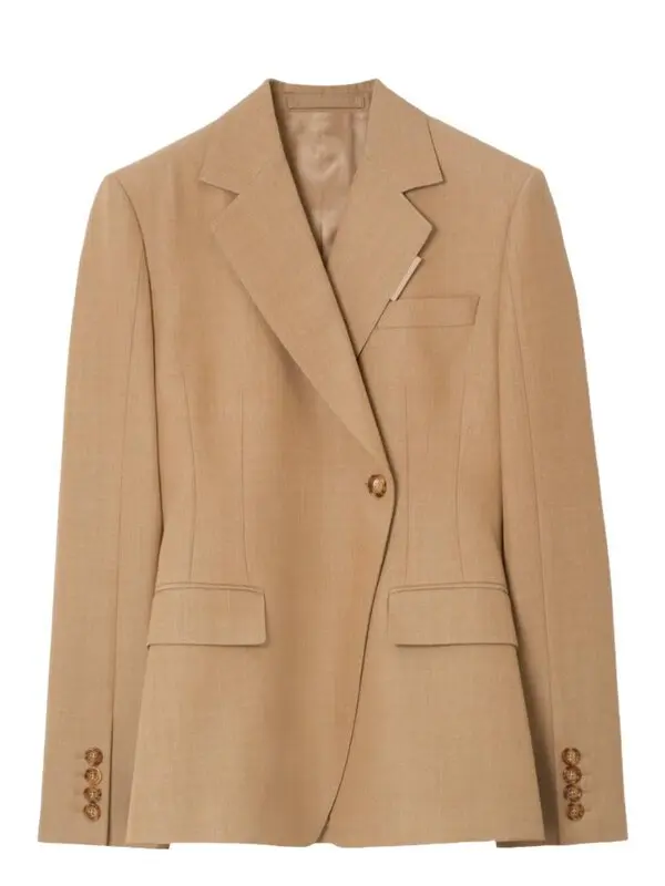 Burberry Single-breasted Tailored Jacket - Brown